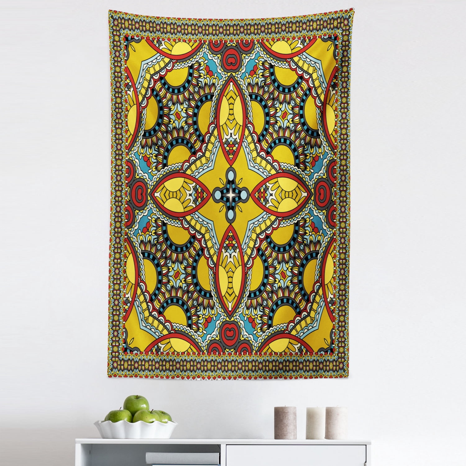 Oriental Tapestry, Middle Orient Eastern Design Different Floral Swirl ...