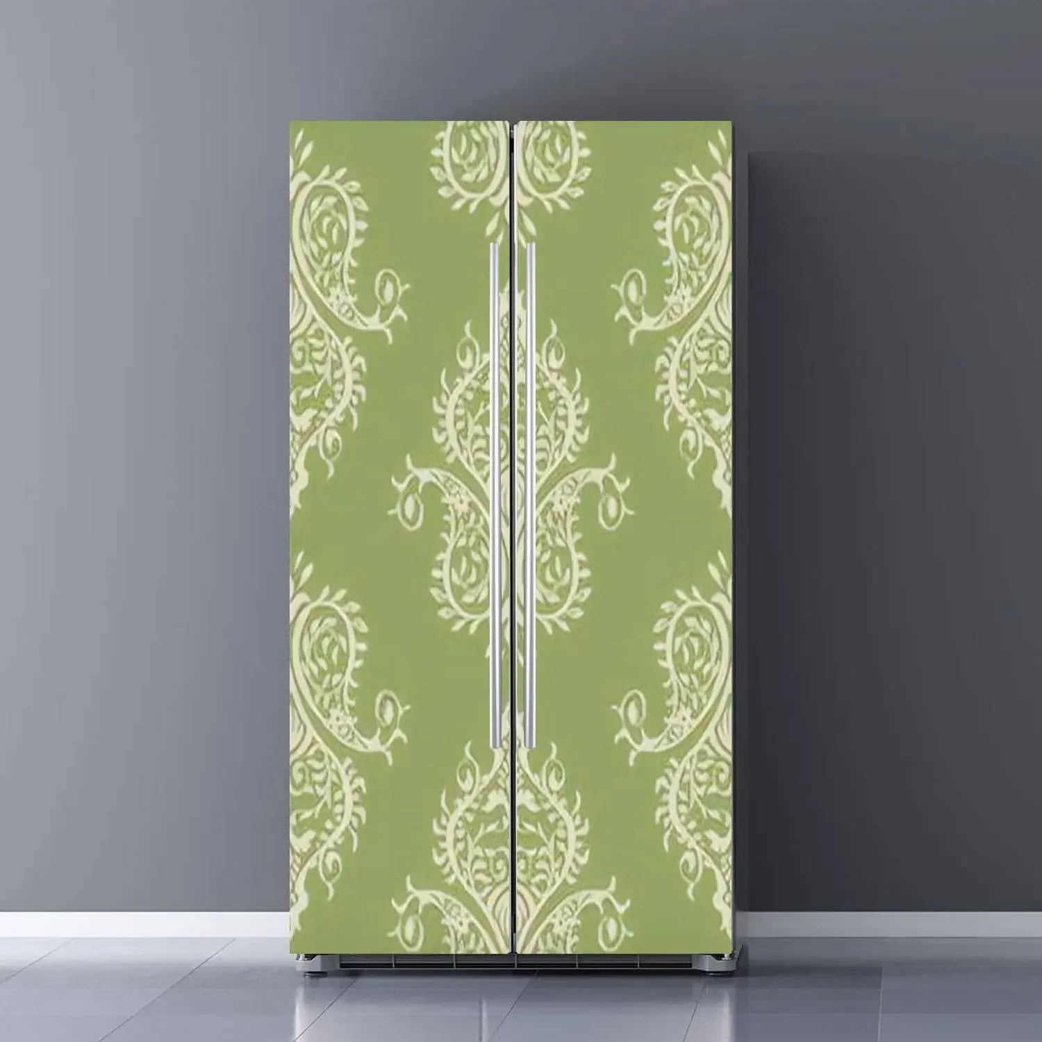 Oriental Tile Ceramic Flower Refrigerator Stick Blue White Chinese ...