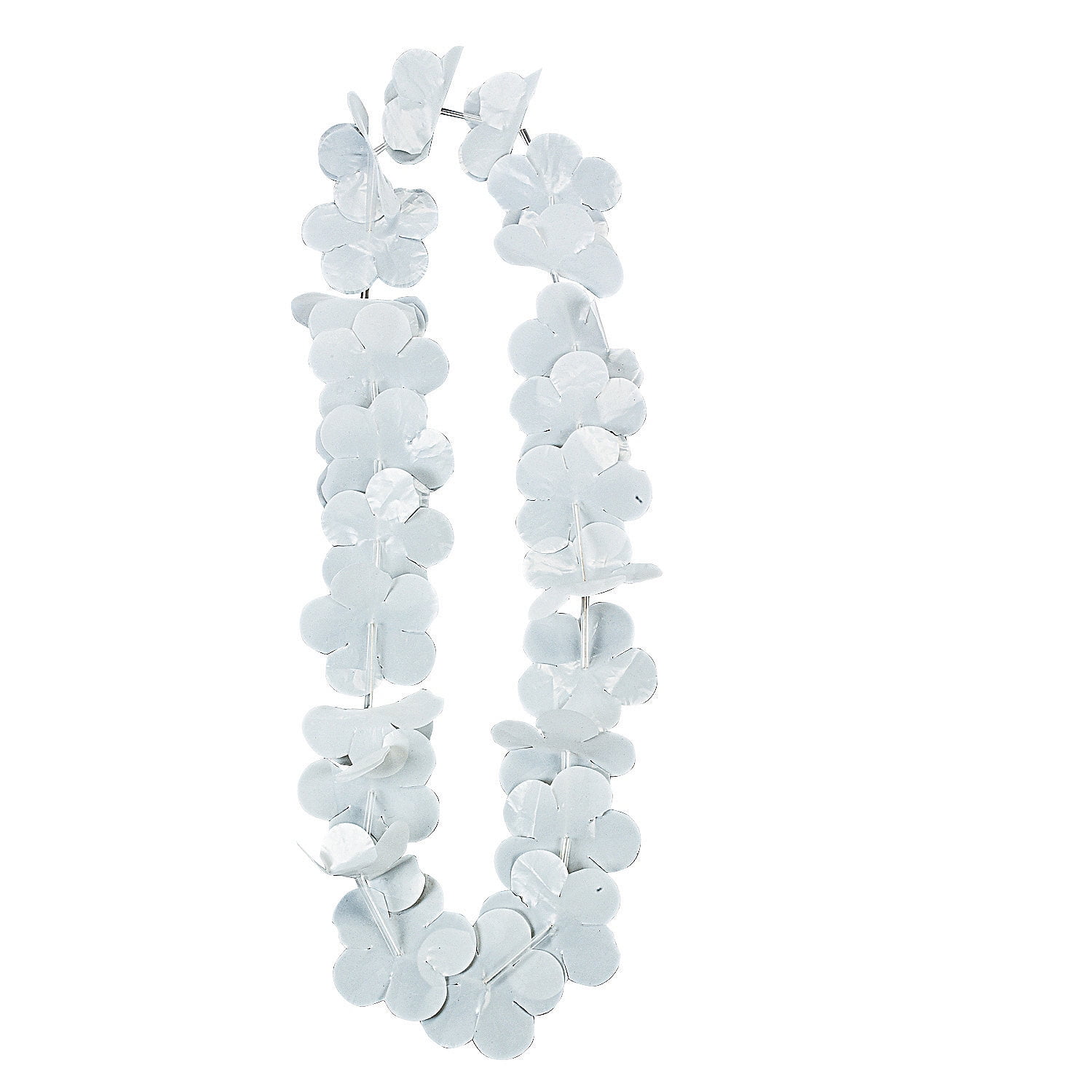 Oriental Trading Company Boas and Leis White Flower Lei with Tropical ...