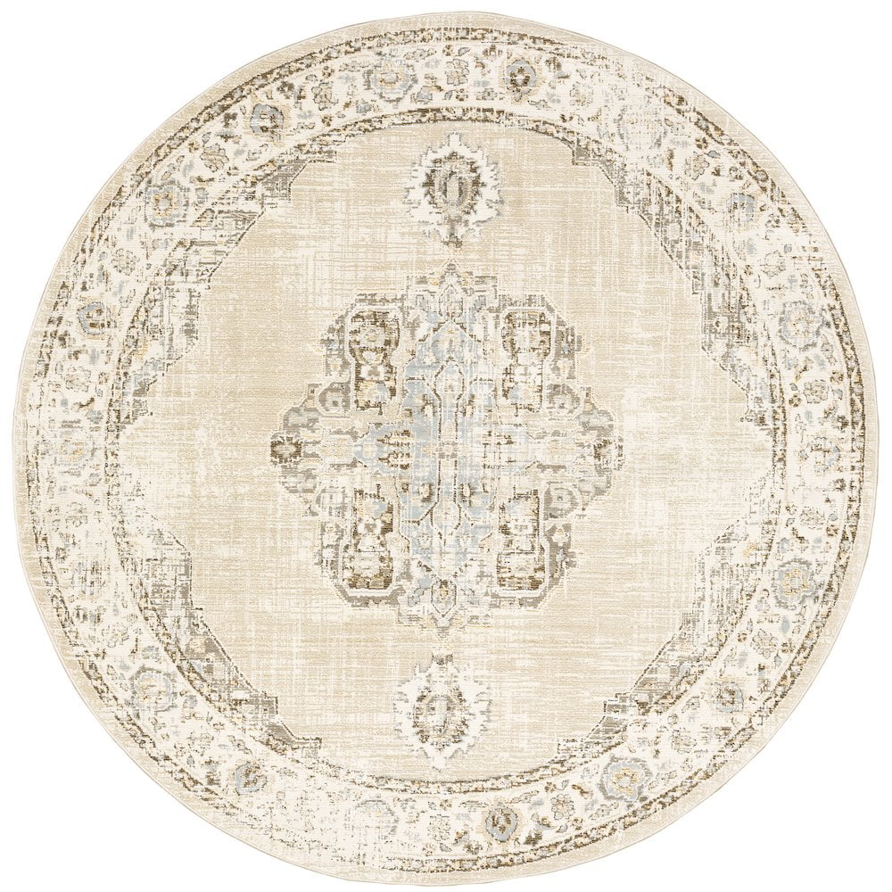 Oriental Weavers Andorra Area Rug - 303D0 - 7'10" Round - in Beige ...