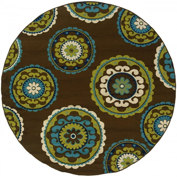 Oriental Weavers Caspian 7.83 Ft. Round Indoor/Outdoor Rug - 859D ...