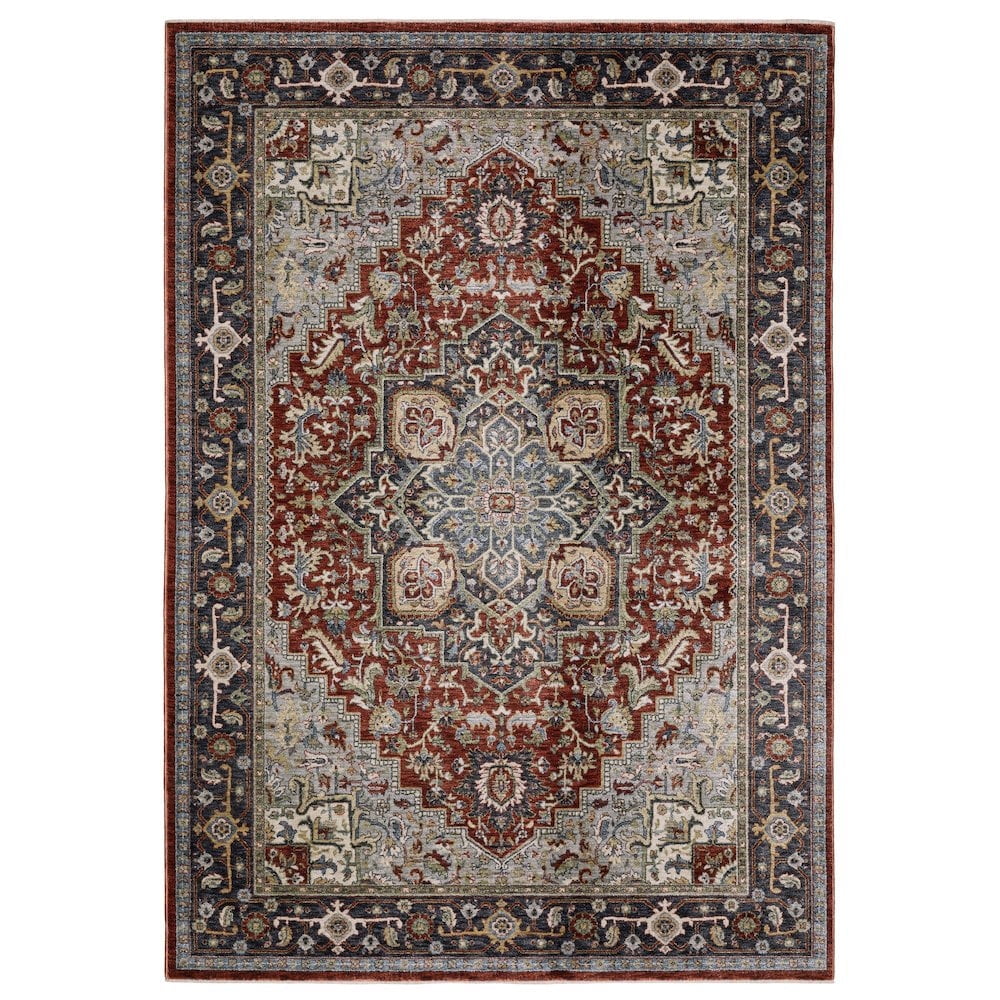 Oriental Weavers Eliana Area Rug - ELI11 - 3'3" x 5' - in Red/ Blue ...