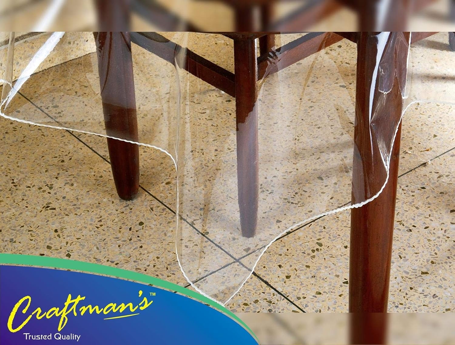 OrientalWeavers Decojewels PVC Waterproof Transparent 6 Seater Standard ...