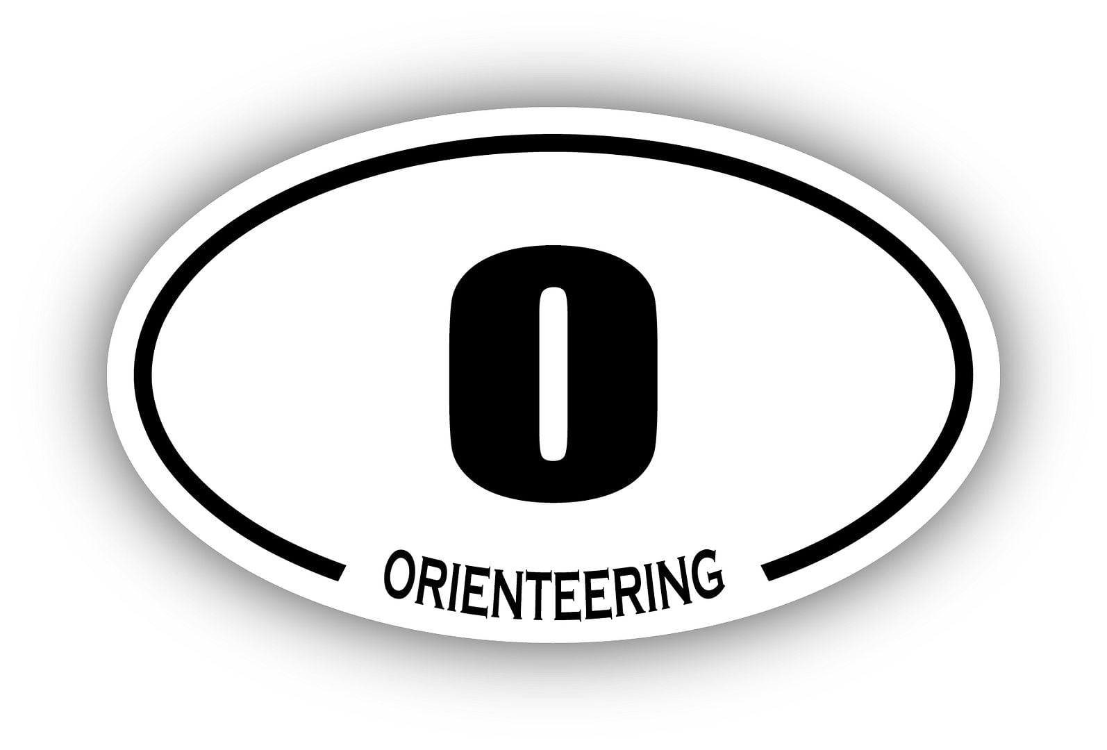 Orienteering O Oval Bumper Sticker 3M Vinyl Decal 3 in x 5 in - Walmart.com