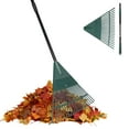 Orientools Garden Leaf Rake, 42"-60" Adjustable Steel Handle, 22-Tine ...