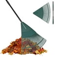 Orientools 43"-66"Garden Leaf Rake, Adjustable Lightweight Steel Handle ...