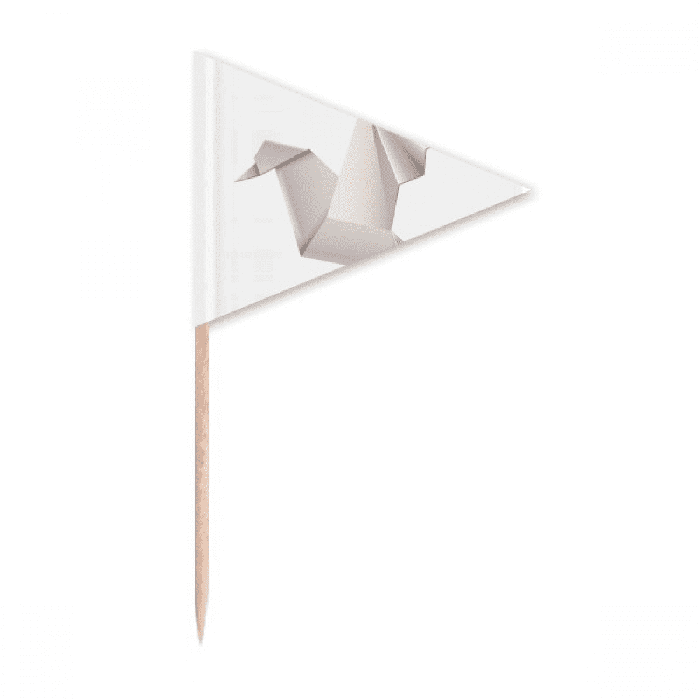 Origa Geometric Pigeon Pattern Toothpick Triangle Cupcake Toppers Flag ...