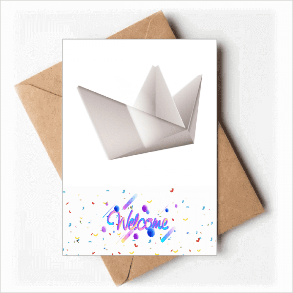 Origa Geometric Ship Pattern Welcome Back Greeting Cards Envelopes ...