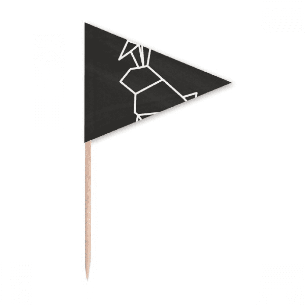 Origa Rabbits Geometric Shape Toothpick Triangle Cupcake Toppers Flag ...
