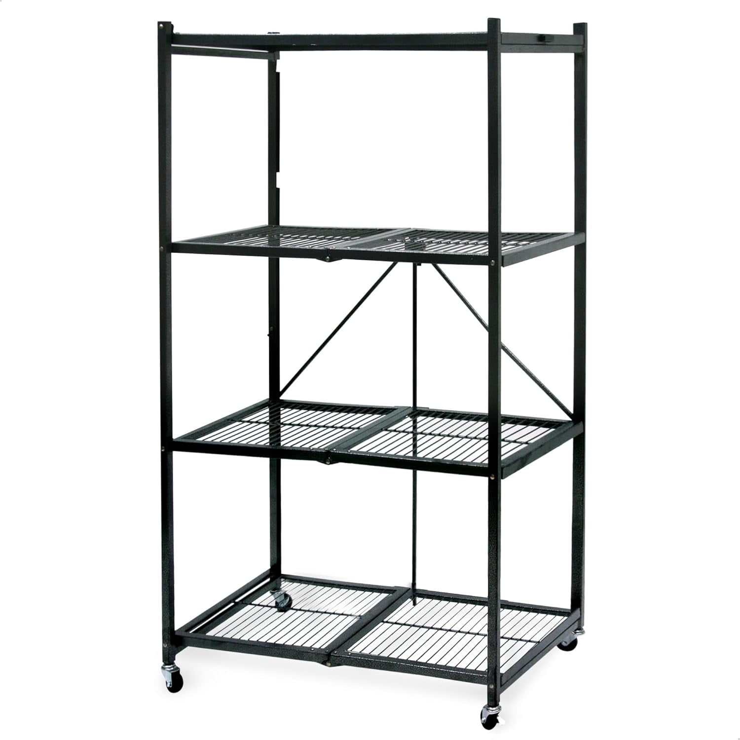 Origami 2 Pack 4 Tier Folding Shelves, Storage Shelving Rack Unit with ...