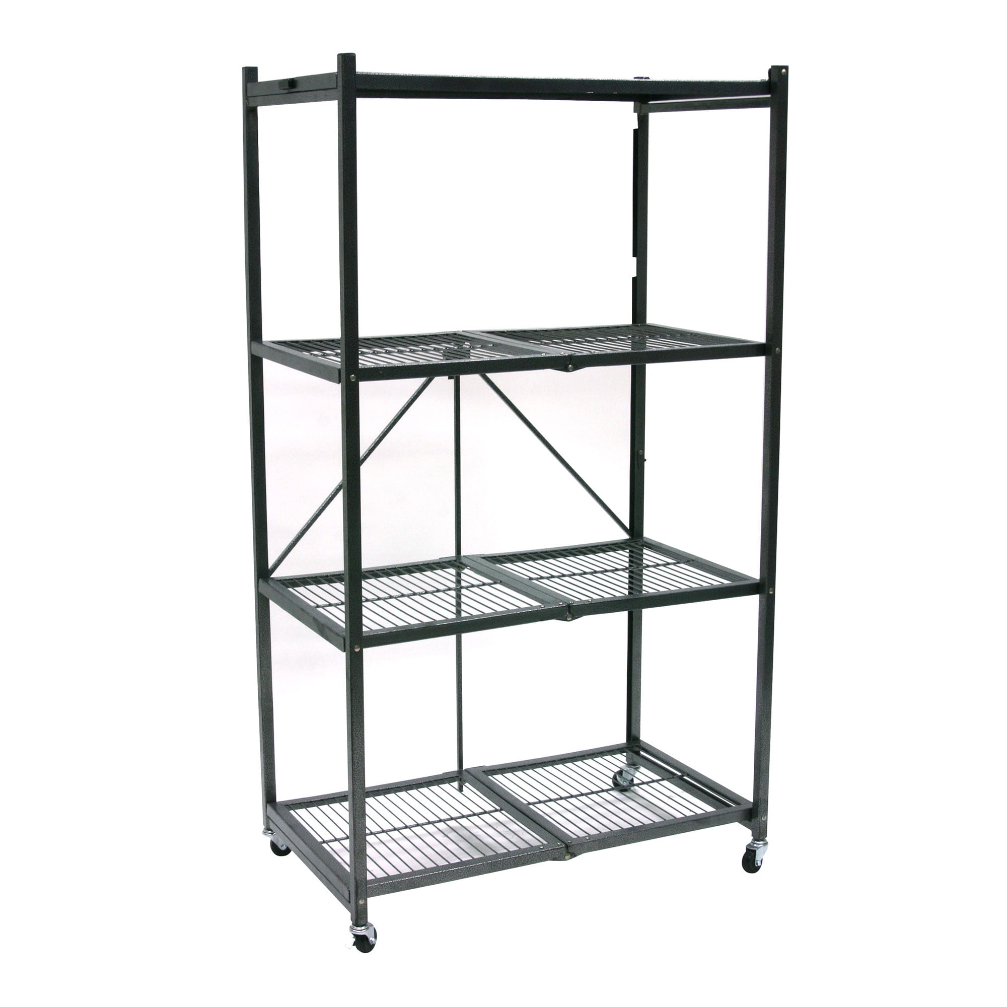 Origami 4-Shelf R5 Series Storage Rack with Wheels, Gray - Walmart.com