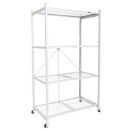 Origami R3 Foldable 3-Tiered Metal Shelving Unit & Storage Rack with ...