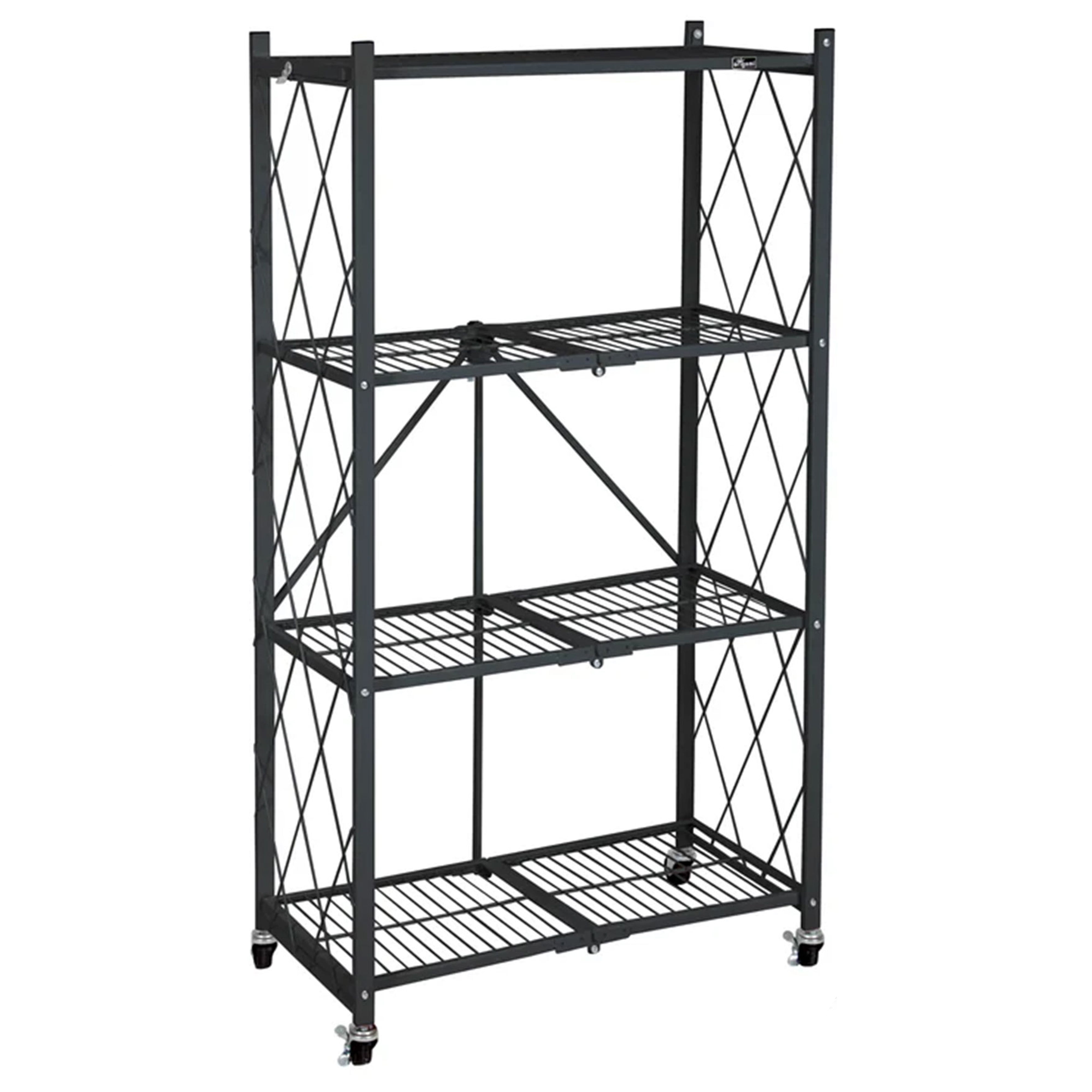 "Origami Rack 4-Tier Heavy Duty Garage Shelving Unit, Foldable Steel ...