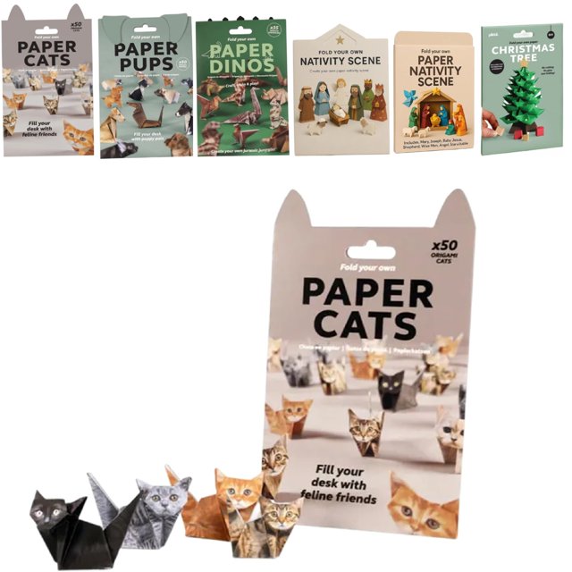 Origami Cats Kit for Adults, 50 Sheets DIY Paper Cats Kit, DIY Paper ...