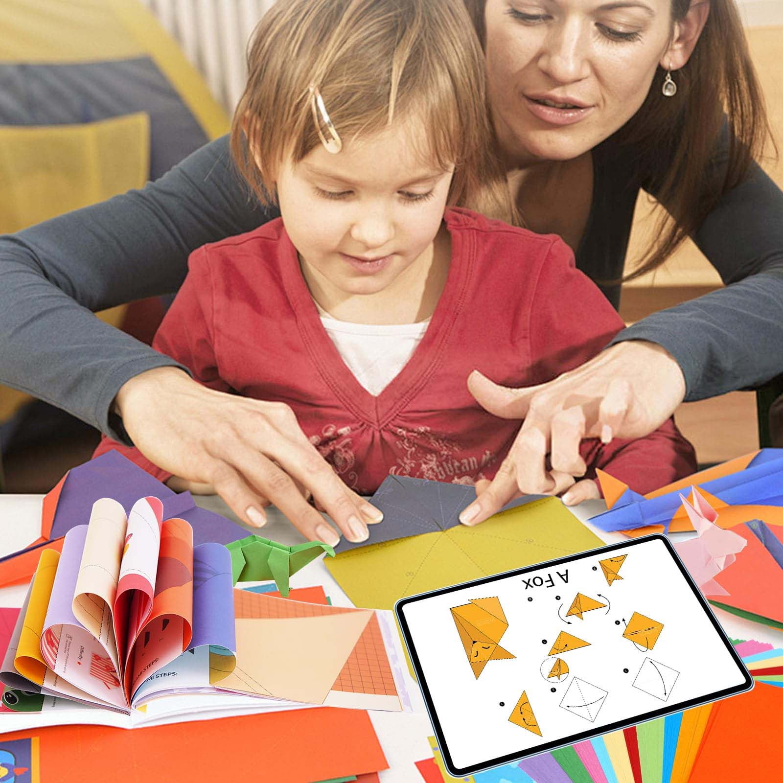 Origami Colored Paper Sheets Multipack | Vibrant Rainbow Colors ...