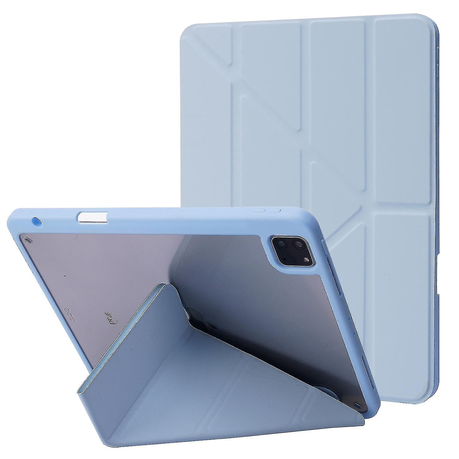 Origami Design Case for iPad Pro 12.9", Multi-Angle Stand, Dark Blue Pu ...