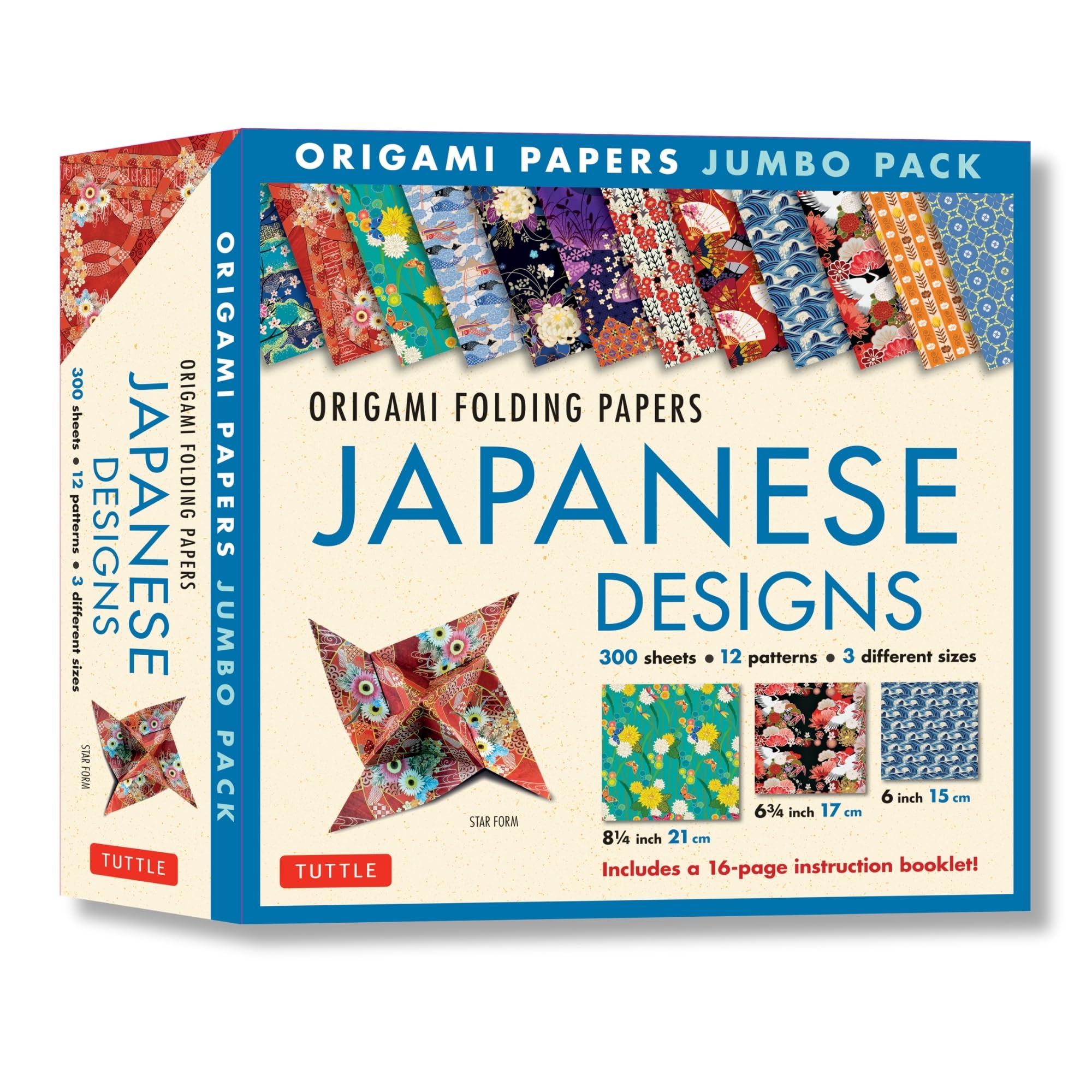 Origami Folding Papers Jumbo EC36 Pack: Japanese Designs: 300 Origami ...