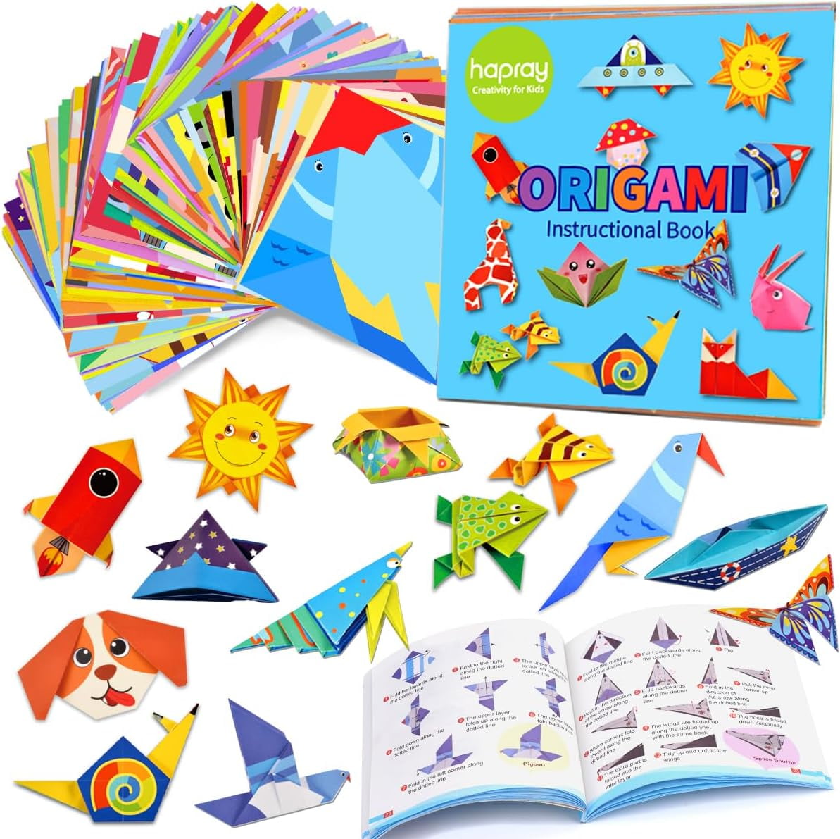 Origami Kit for Kids Ages 5-8 8-12, with Guiding Book, 98 Sheets Paper ...