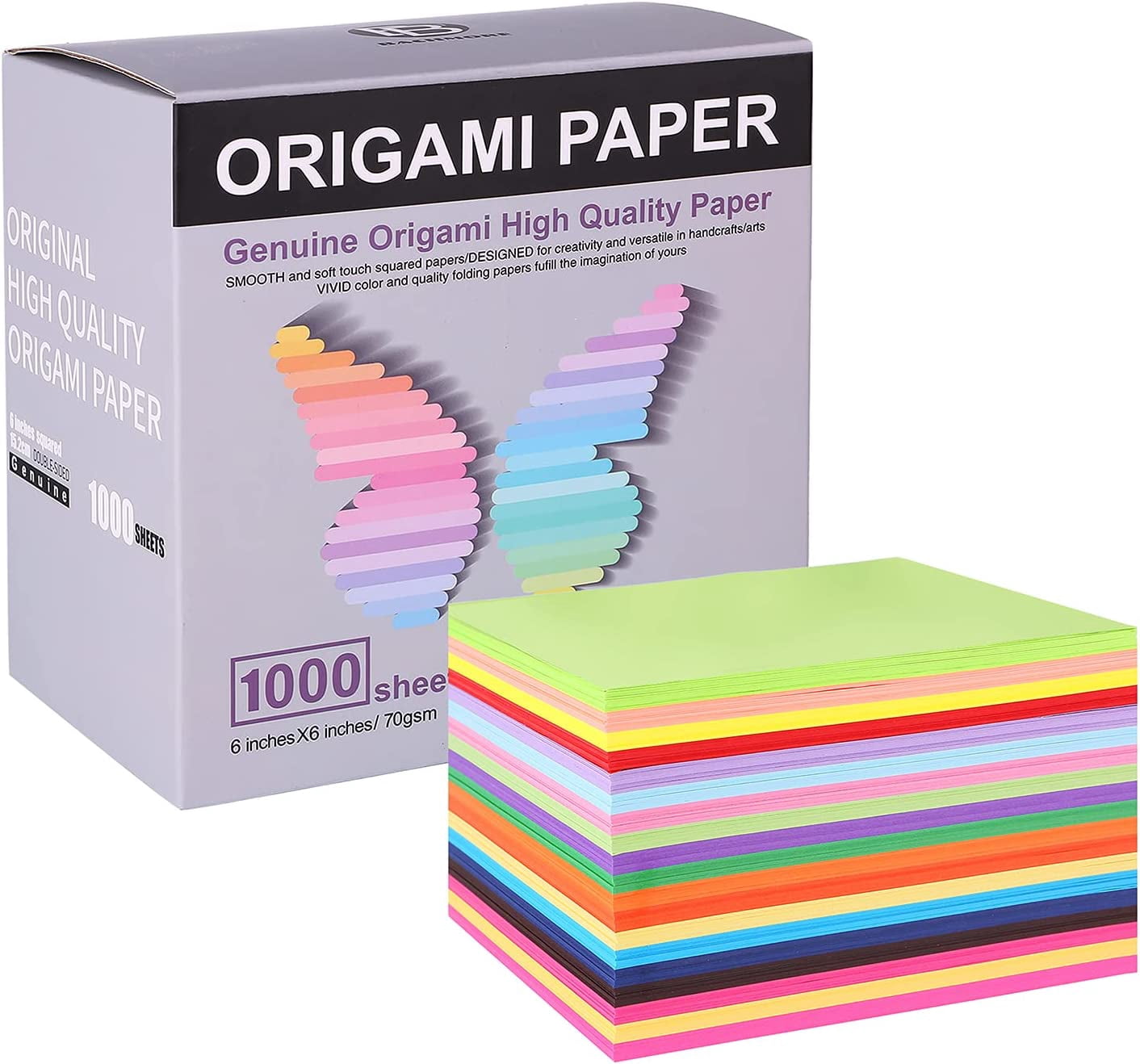 Origami Paper 200 Sheets, 20 Vivid Colors, Double Sided Colors Make ...