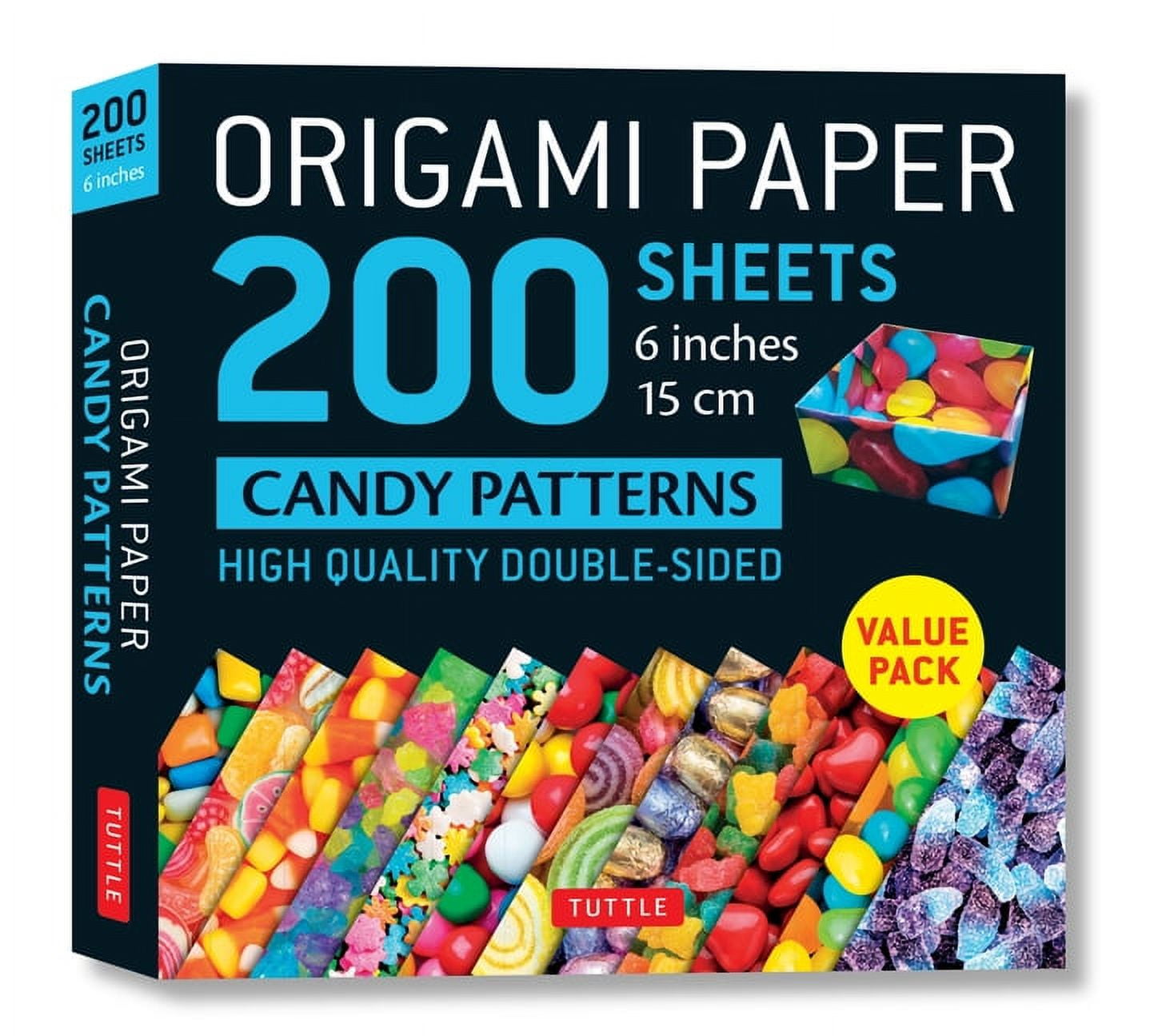 Tuttle Origami Paper 200 Sheets Candy Patterns 6, Double Sided 15 CM ...