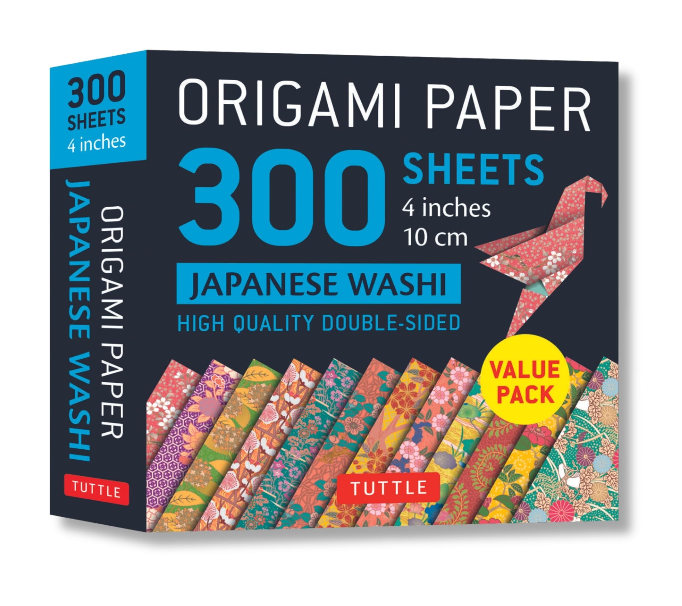 Origami Paper 300 sheets TSF6 Japanese Washi Patterns 4" (10 cm ...
