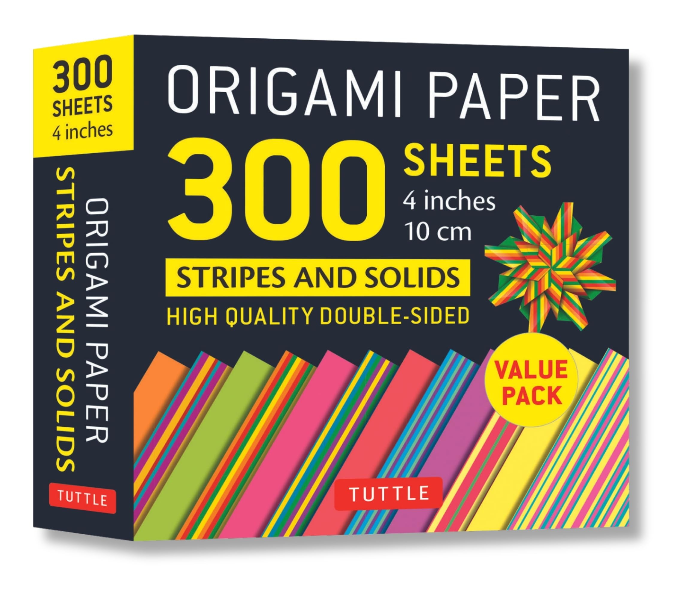 Origami Paper 300 sheets TSF6 Stripes and Solids 4" (10 cm): Tuttle ...