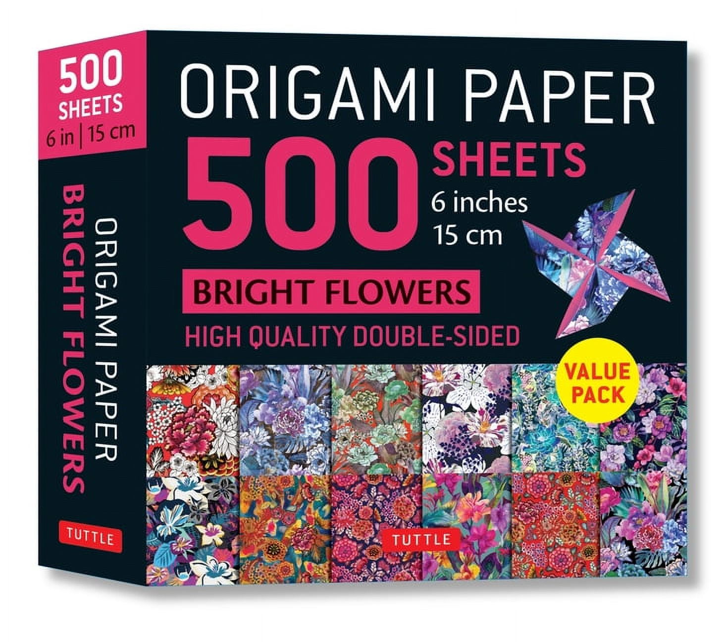 Origami Paper 500 Sheets Bright Flowers 6 (15 CM): Double-Sided Origami ...