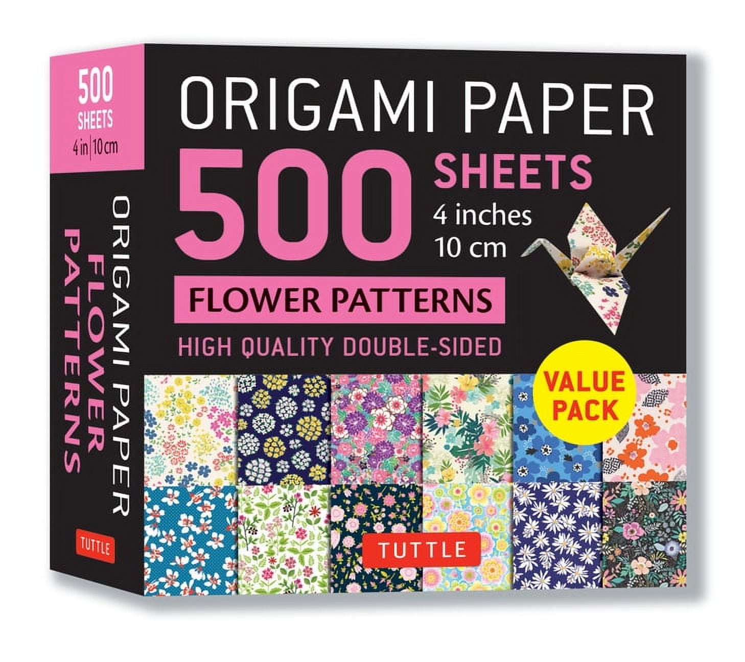 Origami Paper 500 Sheets Flower Patterns 4 (10 CM): Tuttle Origami ...