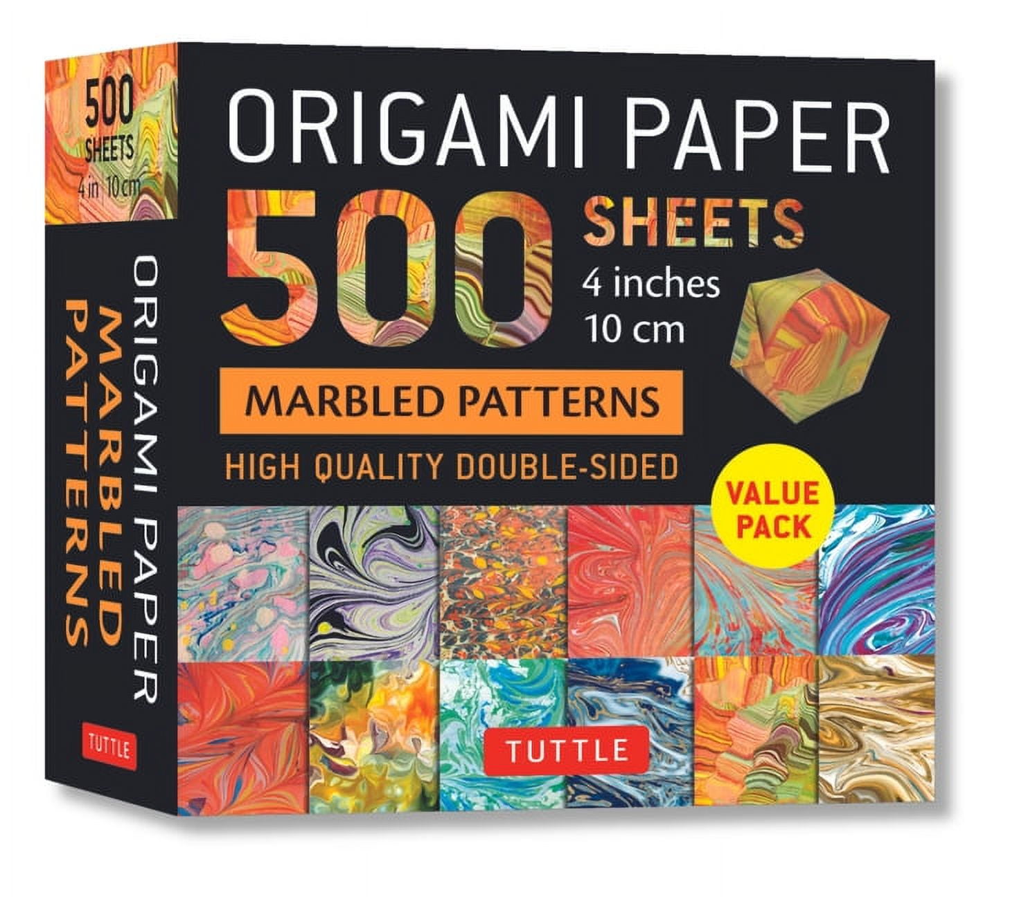 Origami Paper 500 Sheets Marbled Patterns 4 (10 CM) (Other) - Walmart.com
