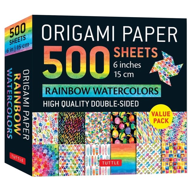 Origami Paper 500 Sheets Rainbow Watercolors 6 (15 CM): Tuttle Origami ...