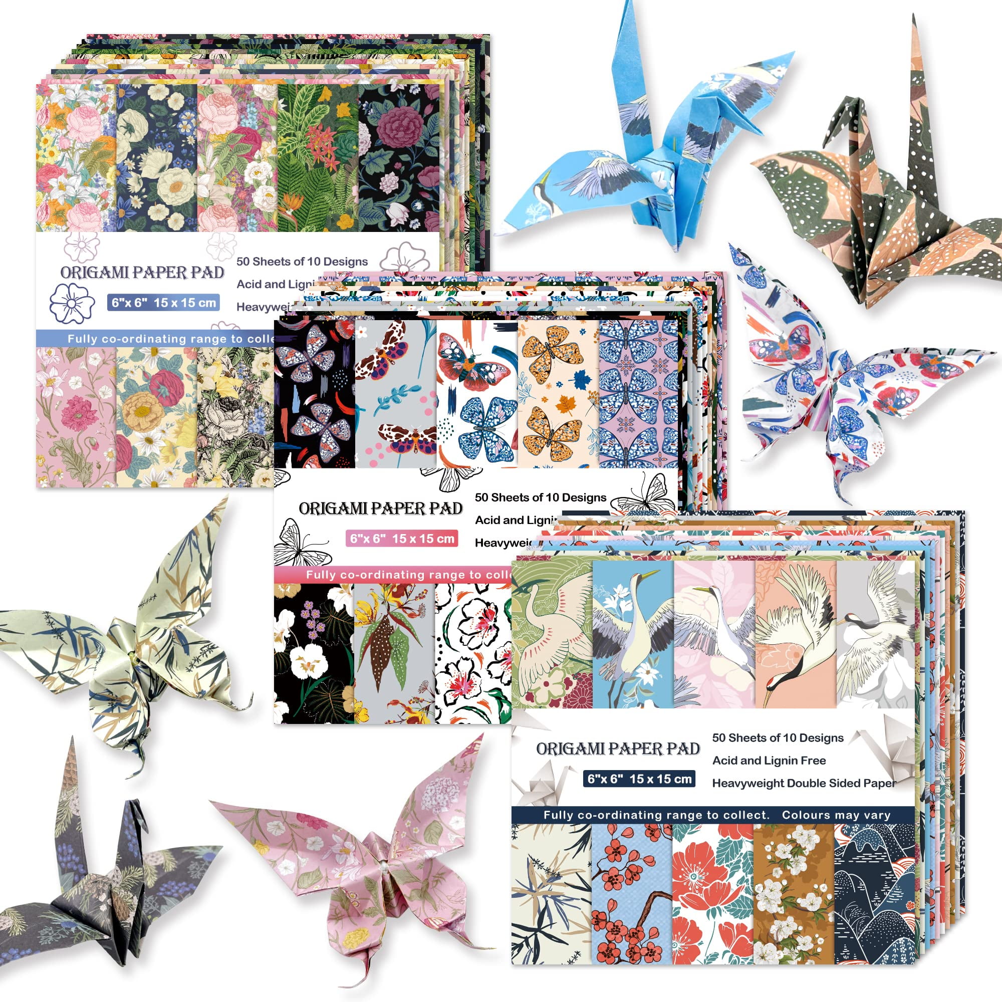 Origami Paper 6x6 70GSM 150 Sheets 30 Designs Double Sided Scrapbook ...