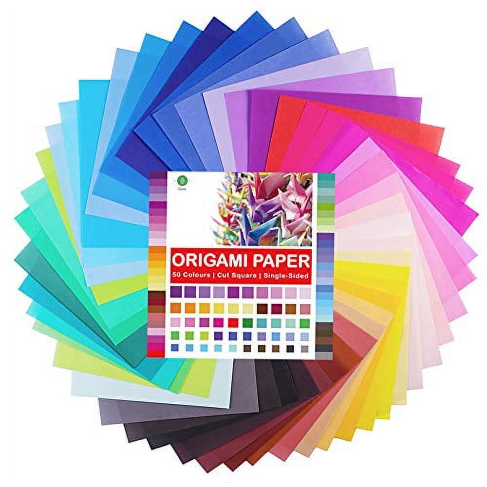 Opret Origami Paper 6x6 inch, 100 Sheets Origami Paper 50 Vivid Colors ...