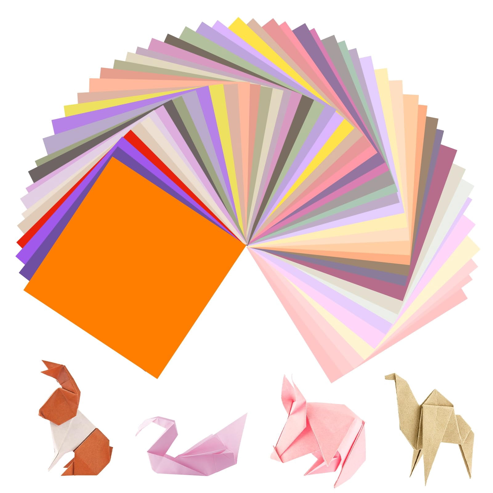 Origami Paper Colored Paper RRF12 - 100 Sheets 50 Vibrant Color Paper ...