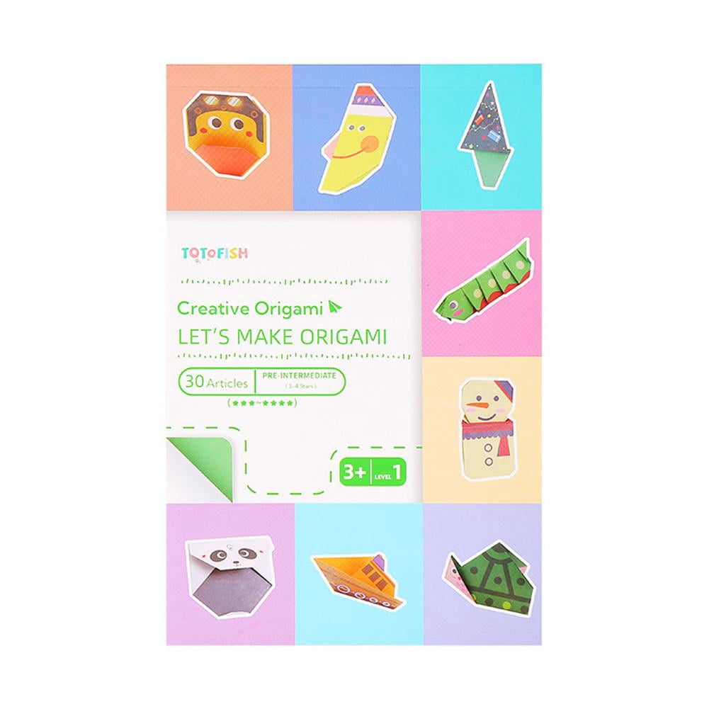 Origami Paper Craft Guiding Book Supplies For Beginners Kids DIY Art ...