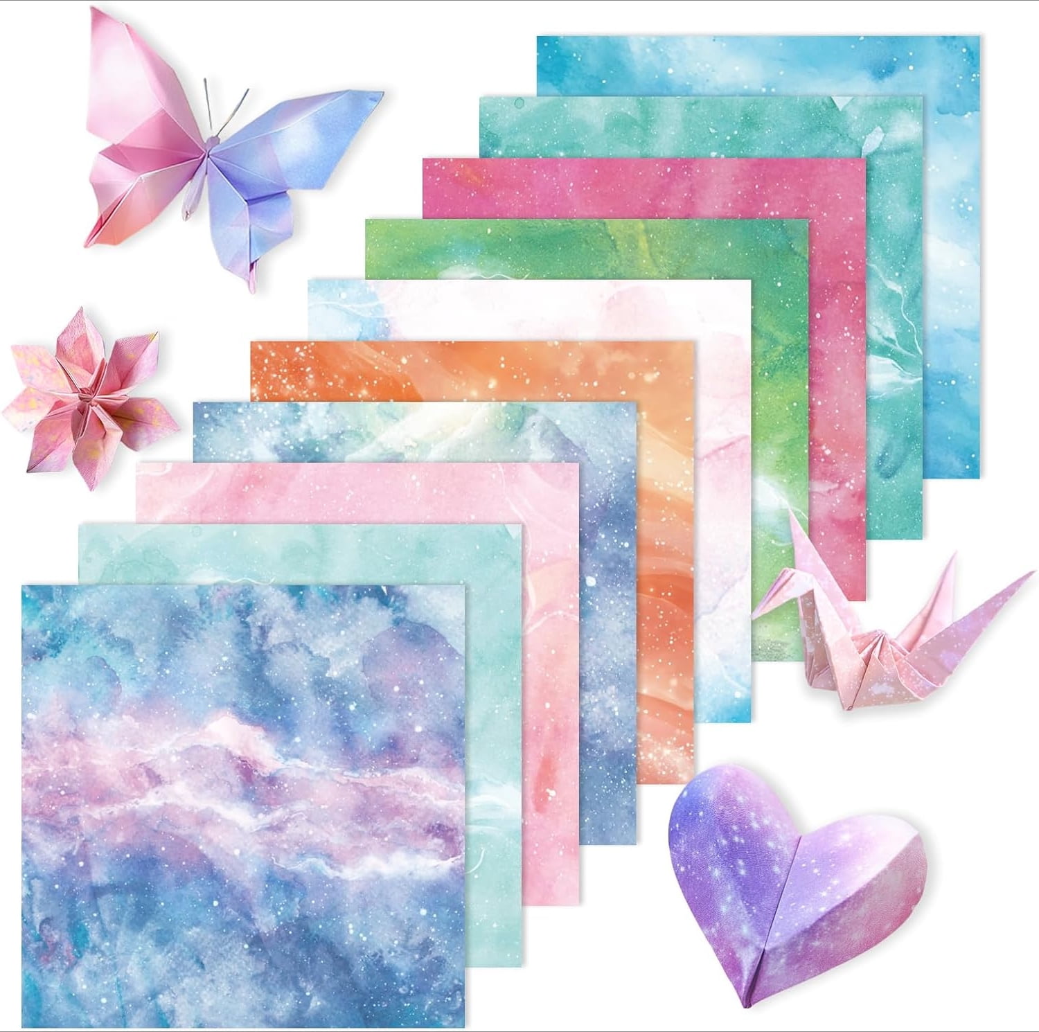 Origami Paper, Fantasy Starry Sky Origami Paper Double Sided, Designs ...
