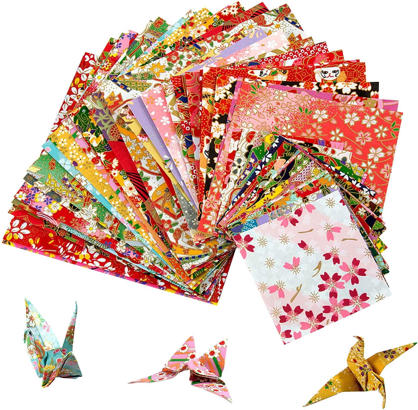 Origami Paper Kit - 60 Sheets of Origami Paper Folded Square Single ...