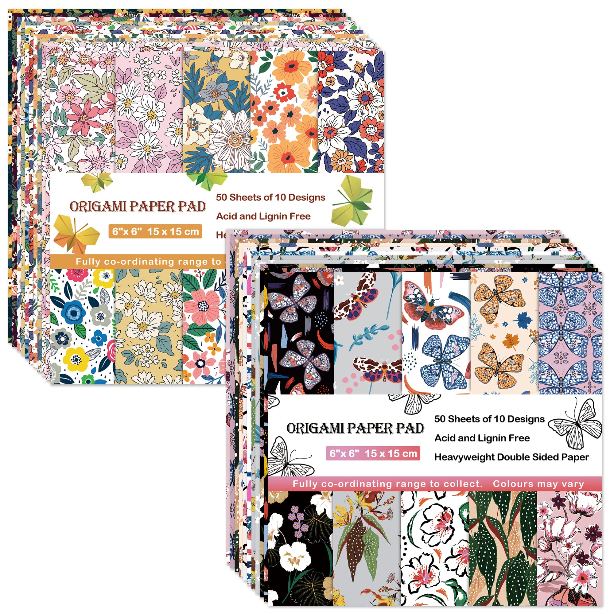 Origami Paper Kit Double MMF7 Sided 100 Sheets 20 Colors 6 Inch Square ...