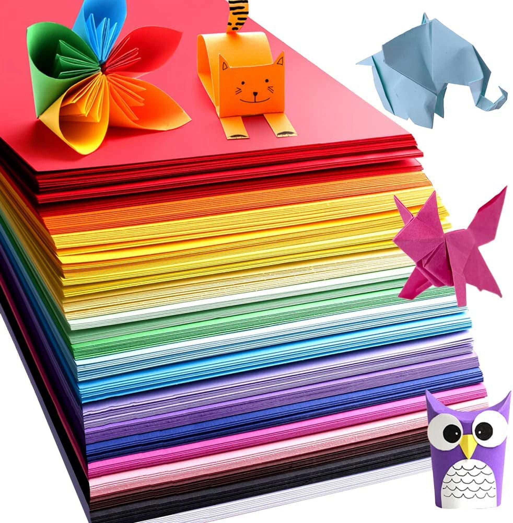 Origami Paper, Pack of 200 Sheets - 20 Vivid Colors - Double Sided - 6 ...