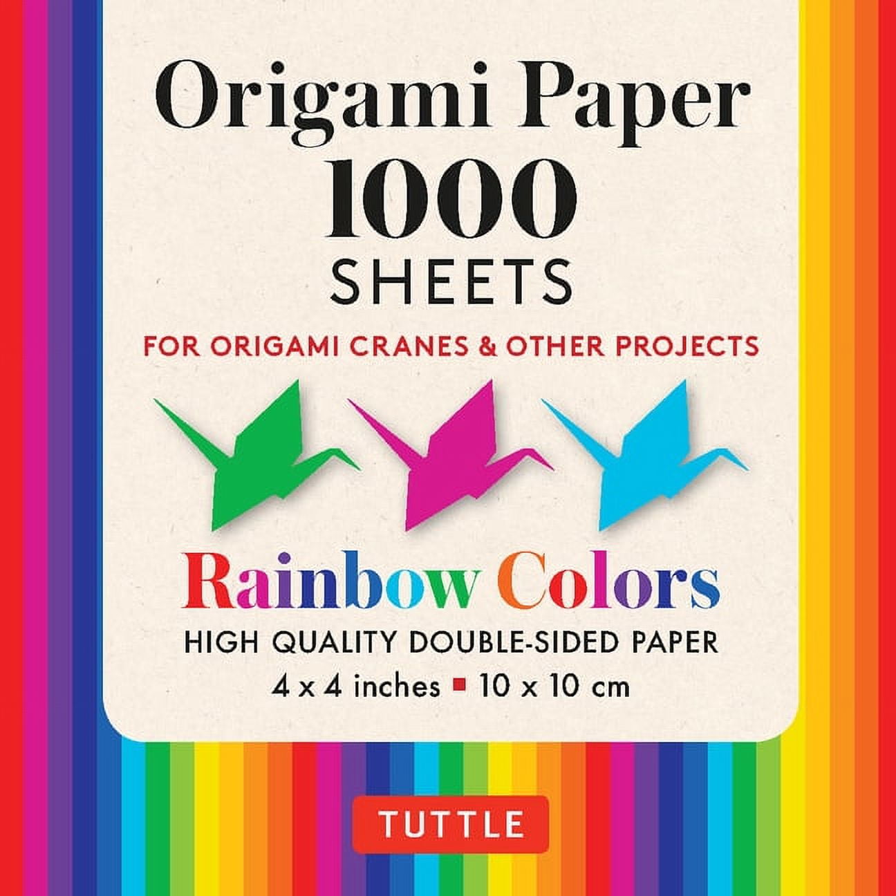 Origami Paper Rainbow Colors 1,000 Sheets 4 (10 CM): Tuttle Origami ...