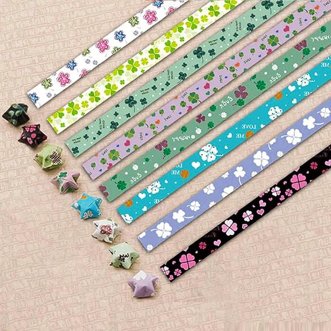 Origami Paper Stars, Colorful Handcraft Origami Lucky Star Paper DIY ...