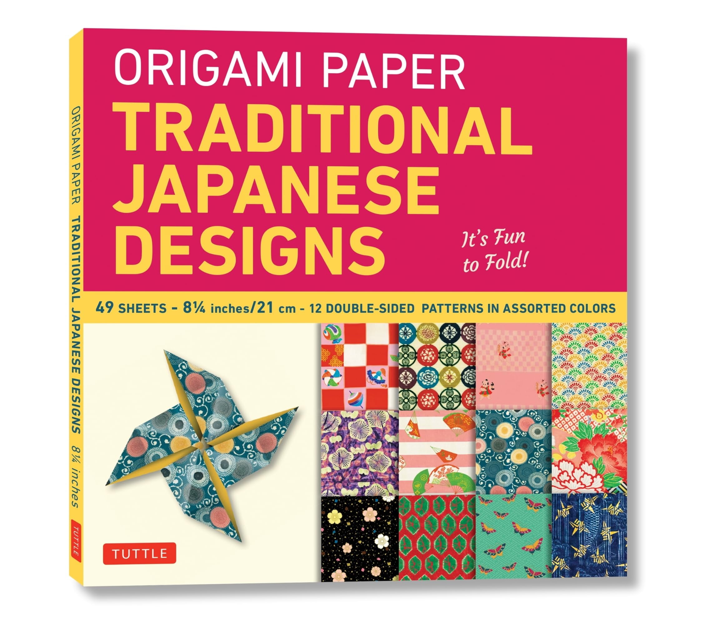 Origami Paper - Traditional OIF8 Japanese Designs - Large 8 1/4 ...