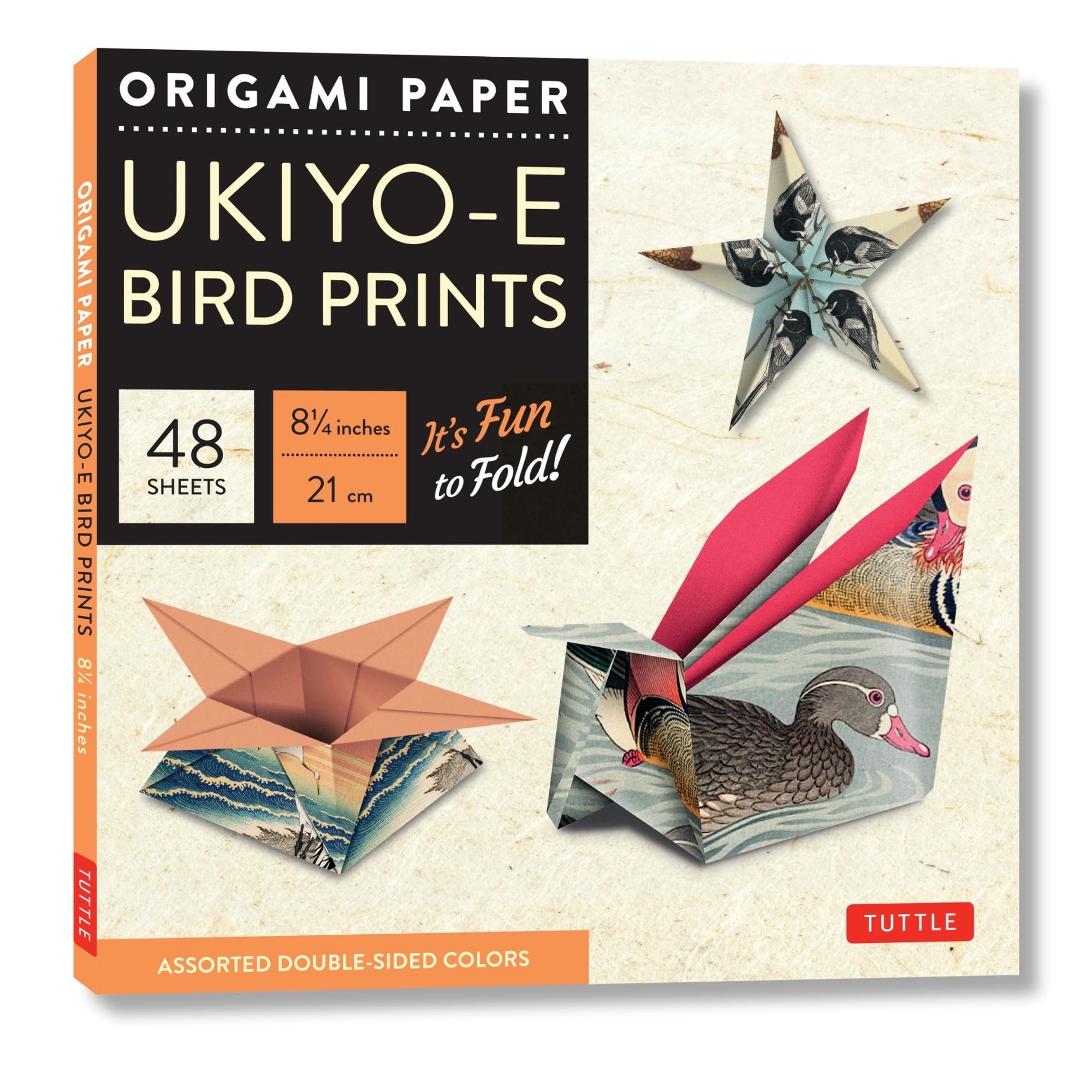 Origami Paper - Ukiyo-e EC36 Bird Prints - 8 1/4" - 48 Sheets: Tuttle ...