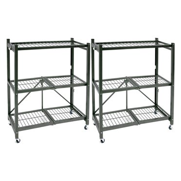 Origami R3 Heavy-Duty Metal Office Storage Rack, 3-Tier Foldable ...