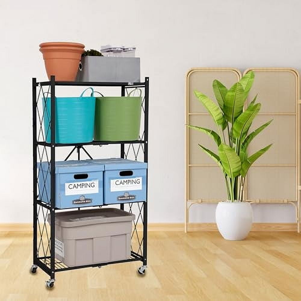 Origami R4 4-Tier Folding Shelf Garage Shelving Heavy Duty Shelving ...