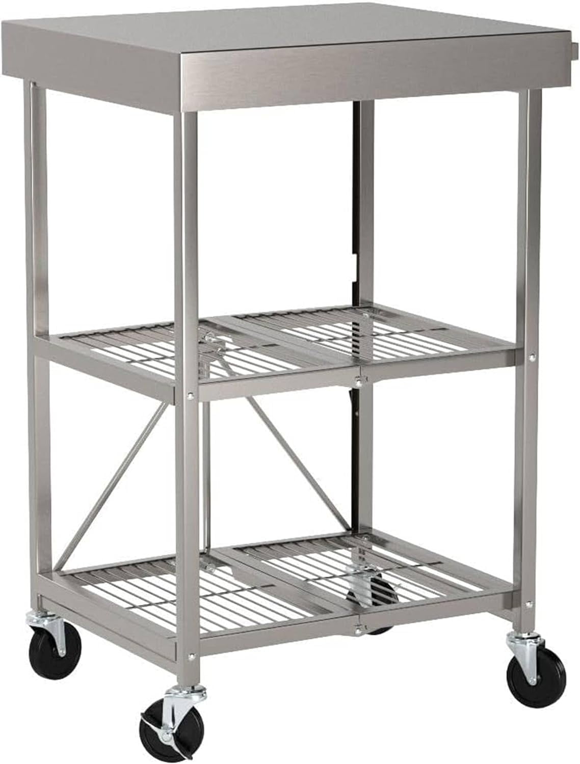 Origami RBT Fully Stainless Steel Foldable Kitchen Cart with 4 ...