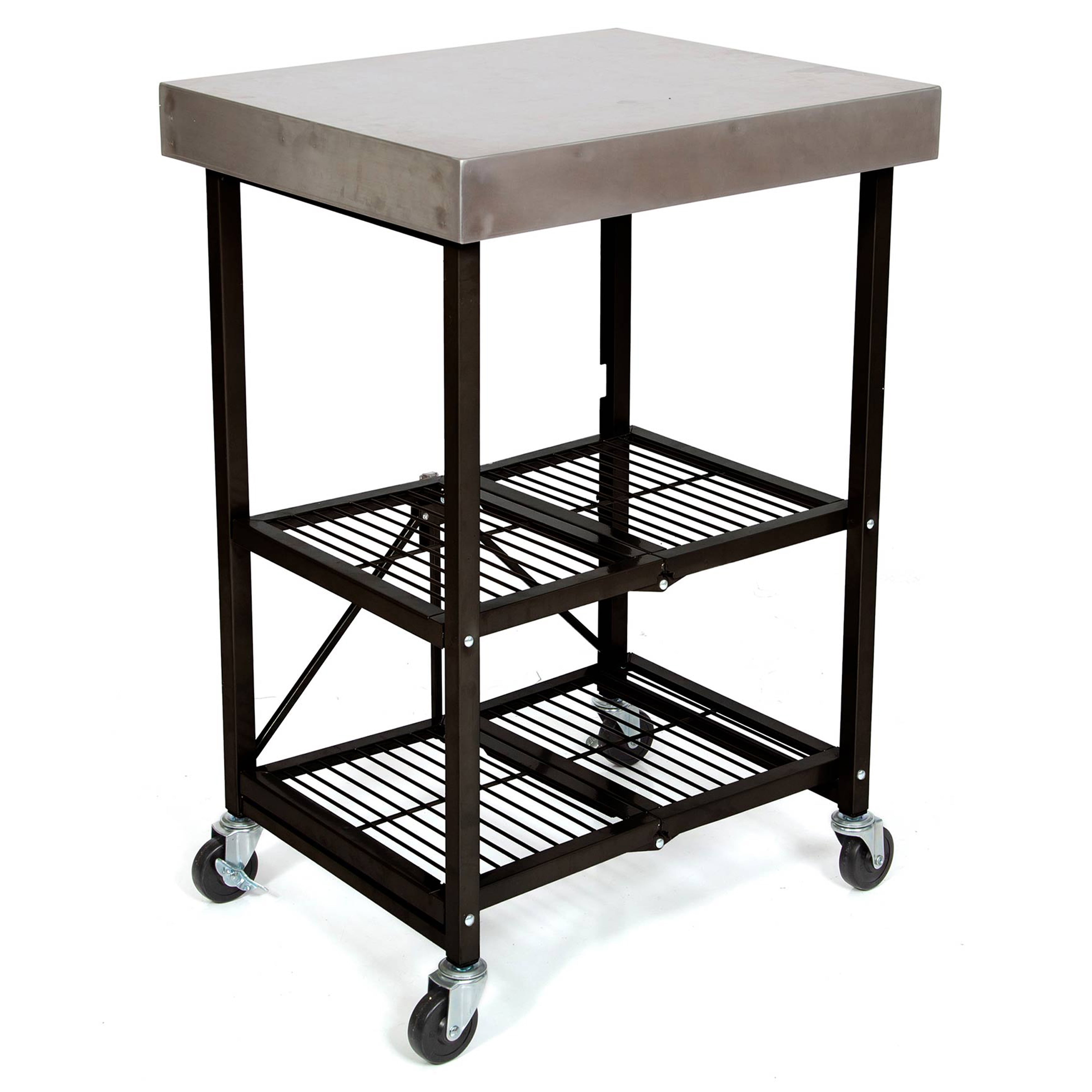 Origami RBT Fully Stainless Steel Foldable Kitchen Cart with Wheels ...