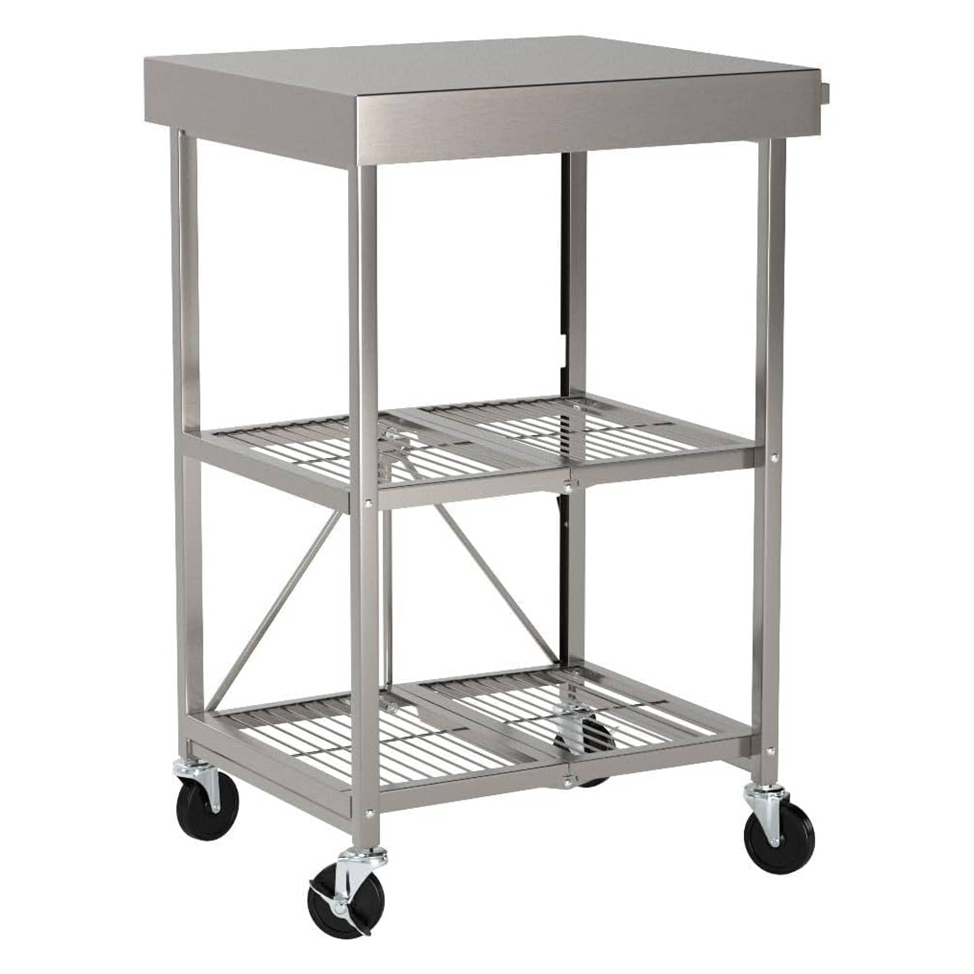 Origami RBT Fully Stainless Steel Foldable Kitchen Cart with Wheels ...