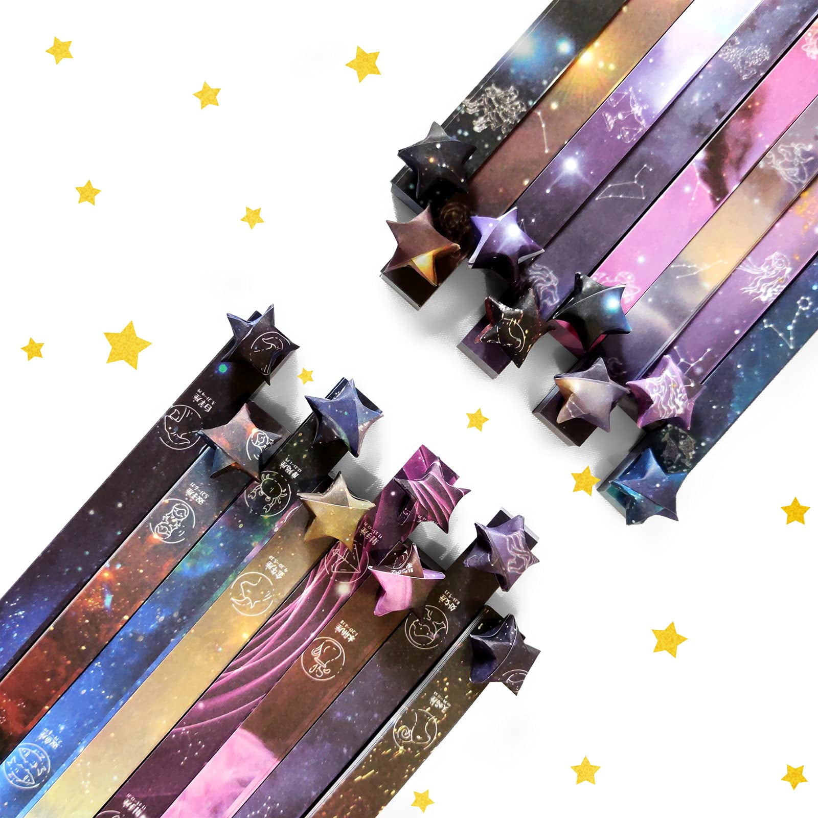 Origami Stars Paper Sheet, DHF10 DANUDON 1080 Sheets Twelve Constellations Origami Stars Paper ...