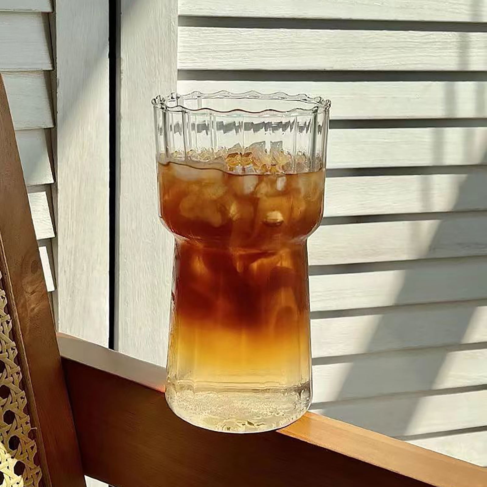 Origami Style Glass Cups Ripple Vintage Glassware, Ribbed Glassware ...