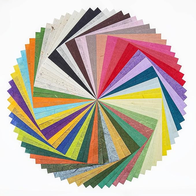 Origami Unryu Kozo Washi Paper 72 Sheets Premium Mulberry Rice Papers ...